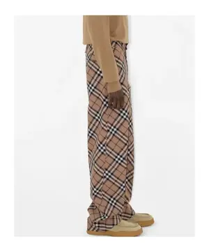 Burberry Checked Tailored Straight-leg Trousers