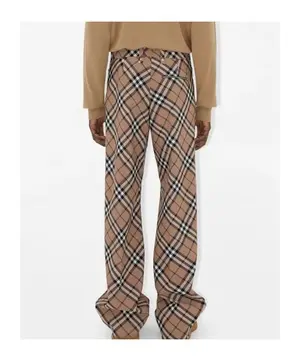 Burberry Checked Tailored Straight-leg Trousers
