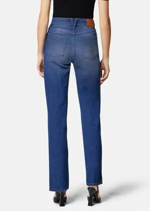 Versace High-waisted Straight-leg Jeans With Medusa '95 Hardware - Blue