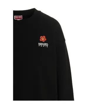 Kenzo Boke Flower Logo Embroidered Crewneck Sweatshirt