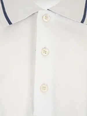 Zegna Logo-embroidered Polo Shirt - White
