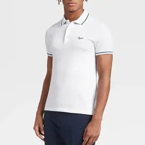 Zegna Logo-embroidered Polo Shirt - White