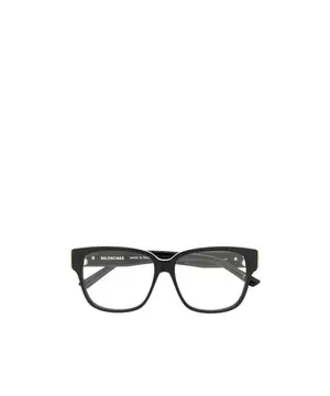 Balenciaga Square Frame Eyeglasses With Logo Detail - Black