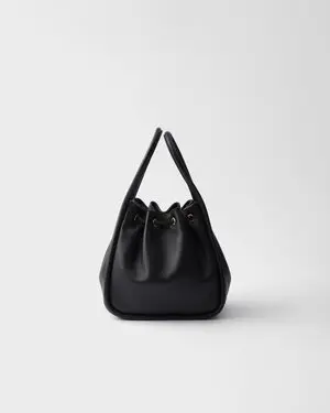 Prada Triangle Logo Drawstring Bucket Bag