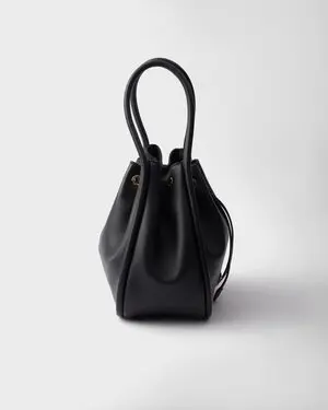 Prada Triangle Logo Drawstring Bucket Bag