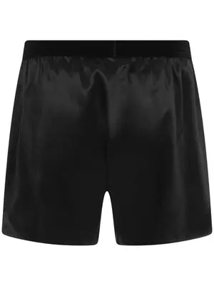 TOM FORD Logo-waistband Stretched Satin Boxers - Black