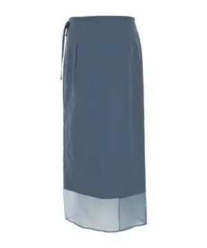 Brunello Cucinelli Layered Midi Skirt - Blue