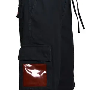 44 LABEL GROUP Cargo Bermuda Shorts With Logo Detail - Black