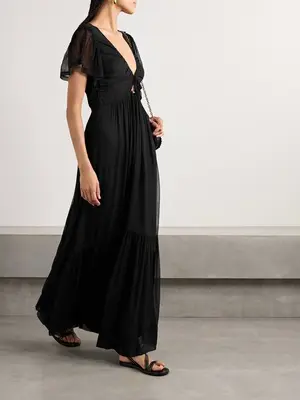 Isabel Marant Étoile Agathe Pleated Maxi Dress