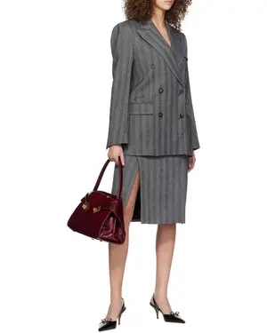 FERRAGAMO Oversized Double Breasted Chevron Blazer