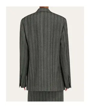 FERRAGAMO Oversized Double Breasted Chevron Blazer