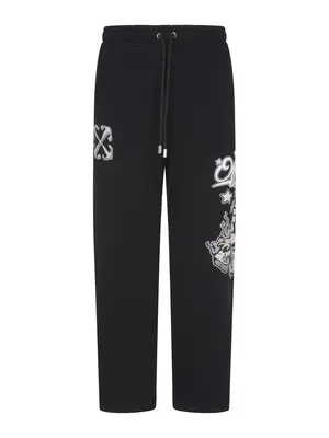 Off-White Drawstring Sweatpants - Black