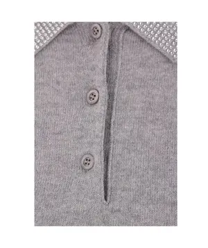 Blumarine Embellished Collar Polo Shirt