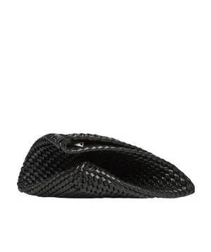 Bottega Veneta Woven Leather Clutch Bag - Black