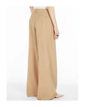 Sportmax Vela Wide Leg Pleated Trousers