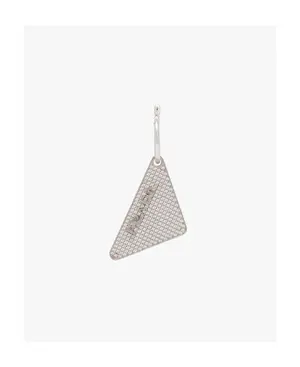Prada Crystal Embellished Triangle Single Earring