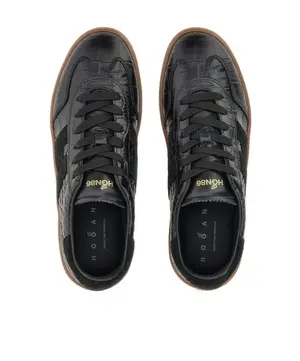 Hogan Embossed Lace-up Sneakers - Black