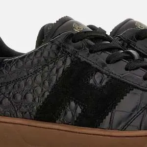 Hogan Embossed Lace-up Sneakers - Black