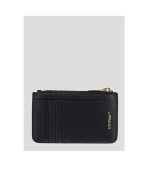 Off-White Logo Plaque Zip-up Wallet