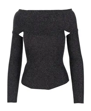 Khaite Off-shoulder Long-sleeved Top