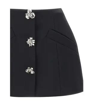 Blumarine Crystal Button A-line Mini Skirt