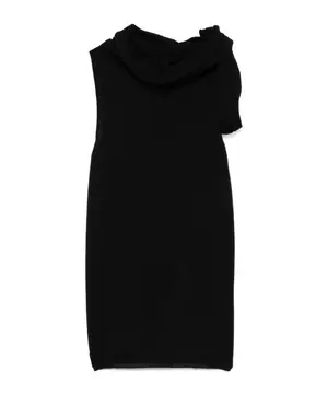 Rick Owens Asymmetrical Neck Twist Detail Vest
