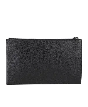 ORTIGNI Zipped Clutch Bag With Logo Lettering