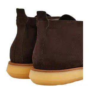 FERRAGAMO Suede Slip-on Ankle Boots