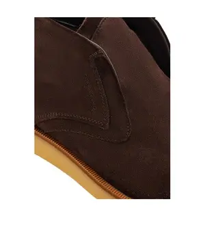 FERRAGAMO Suede Slip-on Ankle Boots