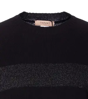 TWINSET Striped Crewneck Sweater