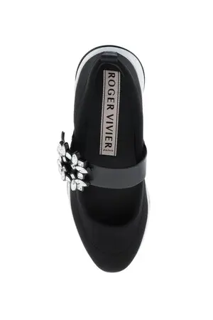 ROGER VIVIER Embellished Buckle Ballerinas - Black