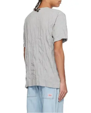 Bottega Veneta Crushed Printed Jersey T-shirt - Light Gray