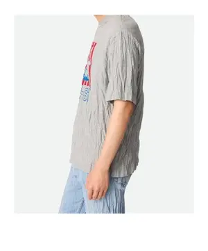 Bottega Veneta Crushed Printed Jersey T-shirt - Light Gray