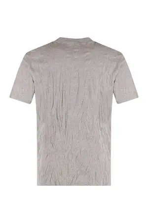 Bottega Veneta Crushed Printed Jersey T-shirt - Light Gray