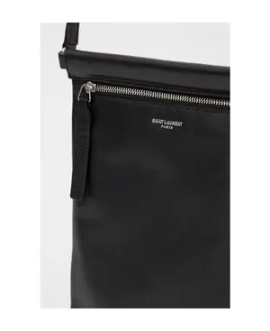 Saint Laurent Logo Flat Crossbody Bag