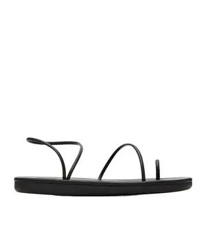 ANCIENT GREEK SANDALS Kansiz Flat Sandals - Black