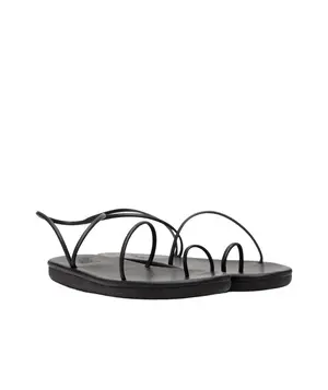 ANCIENT GREEK SANDALS Kansiz Flat Sandals - Black