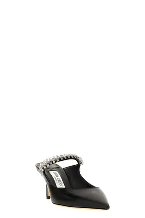 JIMMY CHOO Bing 65 Embellished Pointed-toe Mules - Black