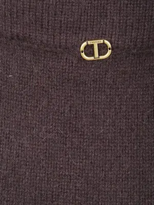 TWINSET Knit Midi Skirt With Logo Detail