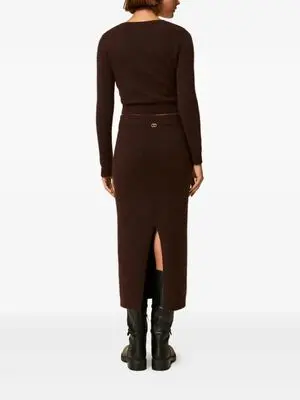 TWINSET Knit Midi Skirt With Logo Detail