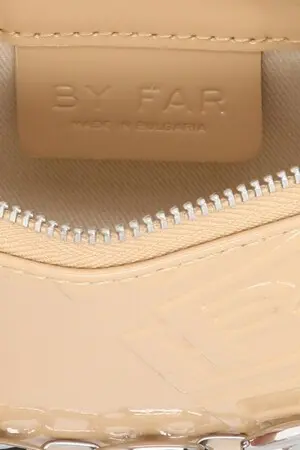 By Far Mini Rachel Logo Embossed Shoulder Bag - Nude