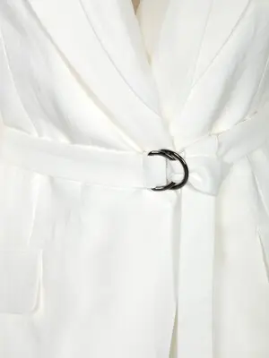 Brunello Cucinelli Belted Waist Jacket - White