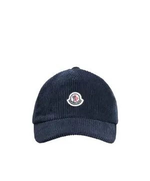 Moncler Corduroy Baseball Cap - Navy