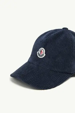 Moncler Corduroy Baseball Cap - Navy
