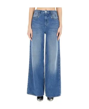 Isabel Marant Étoile Logo Patch Wide-leg Jeans