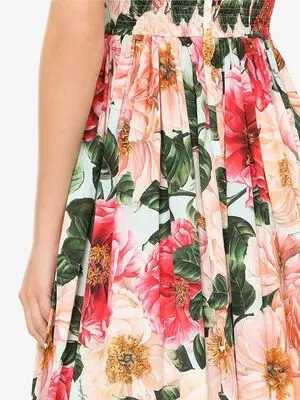 Dolce & Gabbana Sleeveless V-neck Floral Print Dress