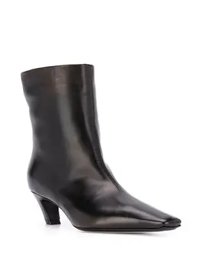 Khaite Square-toed Ankle Boots