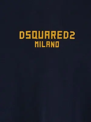 Dsquared2 Logo Printed Crewneck T-shirt - Black