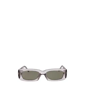 Attico The Attico X Linda Farrow Mini Marfa Rectangle Frame Sunglasses Smoke/silver/brown