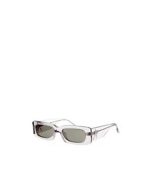 Attico X Linda Farrow Mini Marfa Rectangle Frame Sunglasses - Smoke/silver/brown